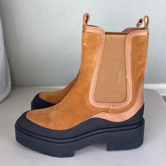 Sam Edelman | Shoes | Nwt Sam Edelman Lulia Lug Sole Chelsea Boot Camel ...